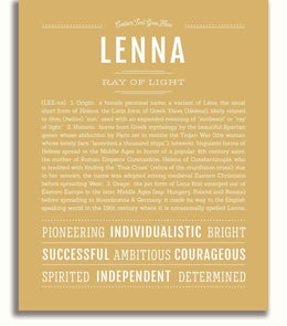 Lenna | Name Art Print – Name Stories