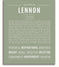Lennon Personalized Name Meaning Art Prints – Name Stories