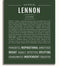 Lennon Personalized Name Meaning Art Prints – Name Stories