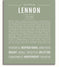 Lennon Personalized Name Meaning Art Prints – Name Stories