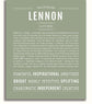 Lennon Personalized Name Meaning Art Prints – Name Stories