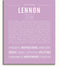 Lennon (male) | Name Art Print – Name Stories