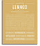 Lennox Personalized Name Meaning Art Prints – Name Stories