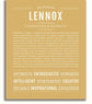 Lennox Personalized Name Meaning Art Prints – Name Stories