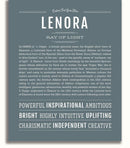 Lenora | Name Art Print – Name Stories