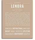 Lenora | Name Art Print – Name Stories
