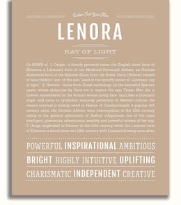 Lenora | Name Art Print – Name Stories