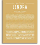 Lenora | Name Art Print – Name Stories