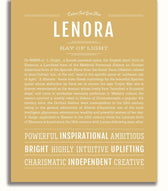 Lenora Personalized Name Meaning Art Prints – Name Stories