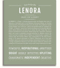 Lenora | Name Art Print – Name Stories