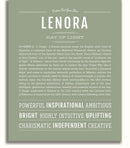 Lenora | Name Art Print – Name Stories