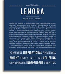 Lenora | Name Art Print – Name Stories