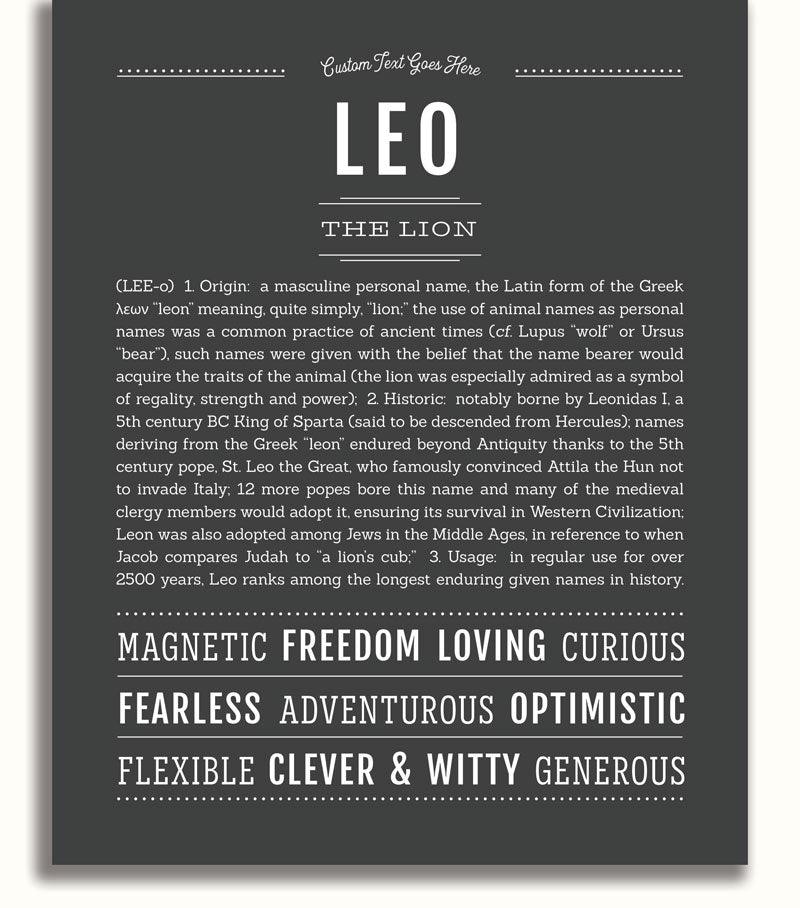 Leo | Name Art Print – Name Stories