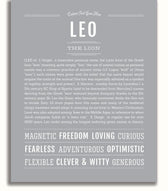 Leo | Name Art Print – Name Stories