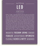 Leo Personalized Name Meaning Art Prints – Name Stories