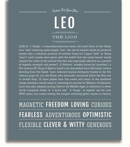 Leo | Name Art Print – Name Stories