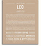 Leo Personalized Name Meaning Art Prints – Name Stories