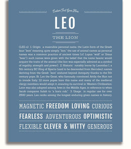 Leo | Name Art Print – Name Stories