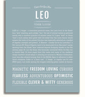 Leo Personalized Name Meaning Art Prints – Name Stories
