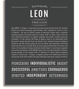 Leon | Name Art Print – Name Stories
