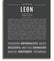 Leon Personalized Name Meaning Art Prints – Name Stories