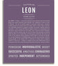 Leon | Name Art Print – Name Stories