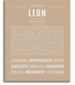 Leon | Name Art Print - Personalized Custom Gifts – Name Stories