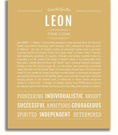 Leon | Name Art Print – Name Stories