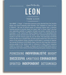 Leon | Name Art Print – Name Stories