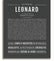 Leonard | Name Art Print – Name Stories