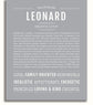 Leonard | Name Art Print – Name Stories
