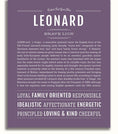 Leonard | Name Art Print – Name Stories