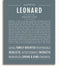 Leonard Personalized Name Meaning Art Prints – Name Stories