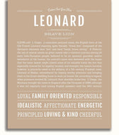Leonard | Name Art Print – Name Stories