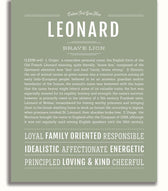 Leonard | Name Art Print – Name Stories