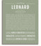 Leonard | Name Art Print – Name Stories