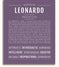 Leonardo Personalized Name Meaning Art Prints – Name Stories
