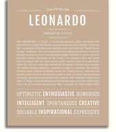 Leonardo | Name Art Print – Name Stories