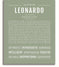 Leonardo Personalized Name Meaning Art Prints – Name Stories