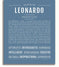 Leonardo Personalized Name Meaning Art Prints – Name Stories