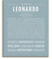 Leonardo Personalized Name Meaning Art Prints – Name Stories