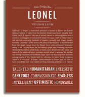 Leonel Personalized Name Meaning Art Prints – Name Stories