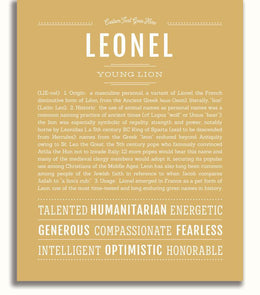 Leonel | Name Art Print - Personalized Custom Gifts – Name Stories