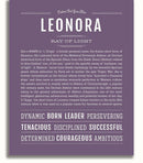 Leonora | Name Art Print – Name Stories