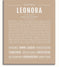 Leonora | Name Art Print – Name Stories