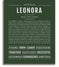Leonora | Name Art Print – Name Stories