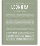 Leonora | Name Art Print – Name Stories
