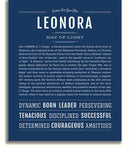 Leonora | Name Art Print – Name Stories