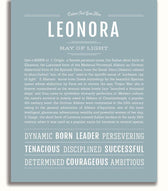 Leonora | Name Art Print – Name Stories