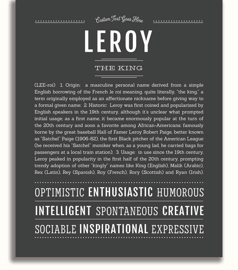 Leroy | Name Art Print – Name Stories